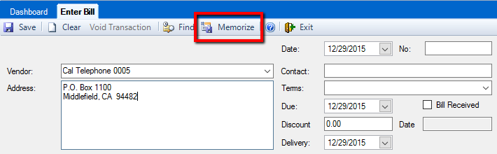 How Do I Create and Post Memorized Transactions?