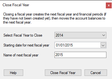 Closing and Opening Accounting Periods