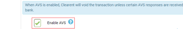 How to set up AVS for Clearent Payments