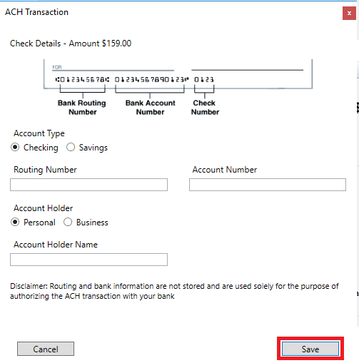 How to take a check payment in the office with Clearent Payments