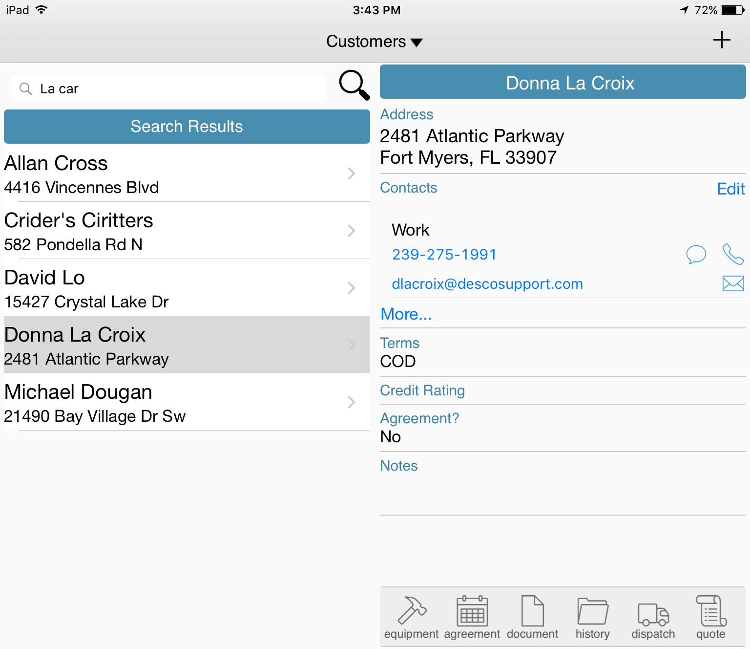 ESC Mobile Tech: Viewing and Adding Customers