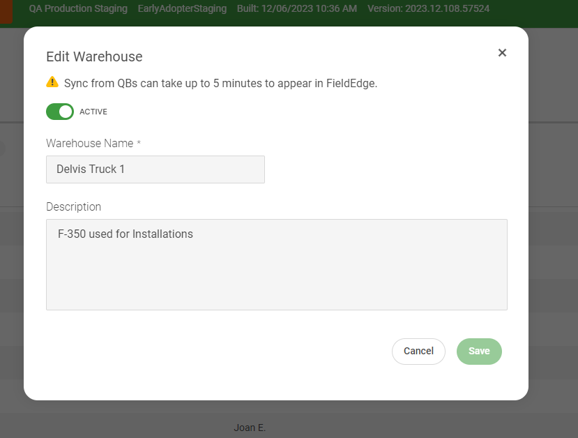 First Look at Warehouse Inventory Management