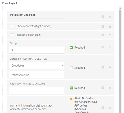 Settings: Custom Forms