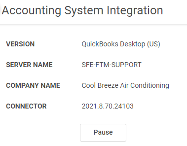 Settings: Accounting System Integration