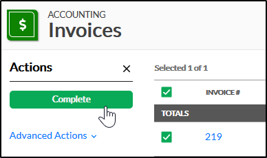 V3 Invoice List Screen - Incomplete Invoices