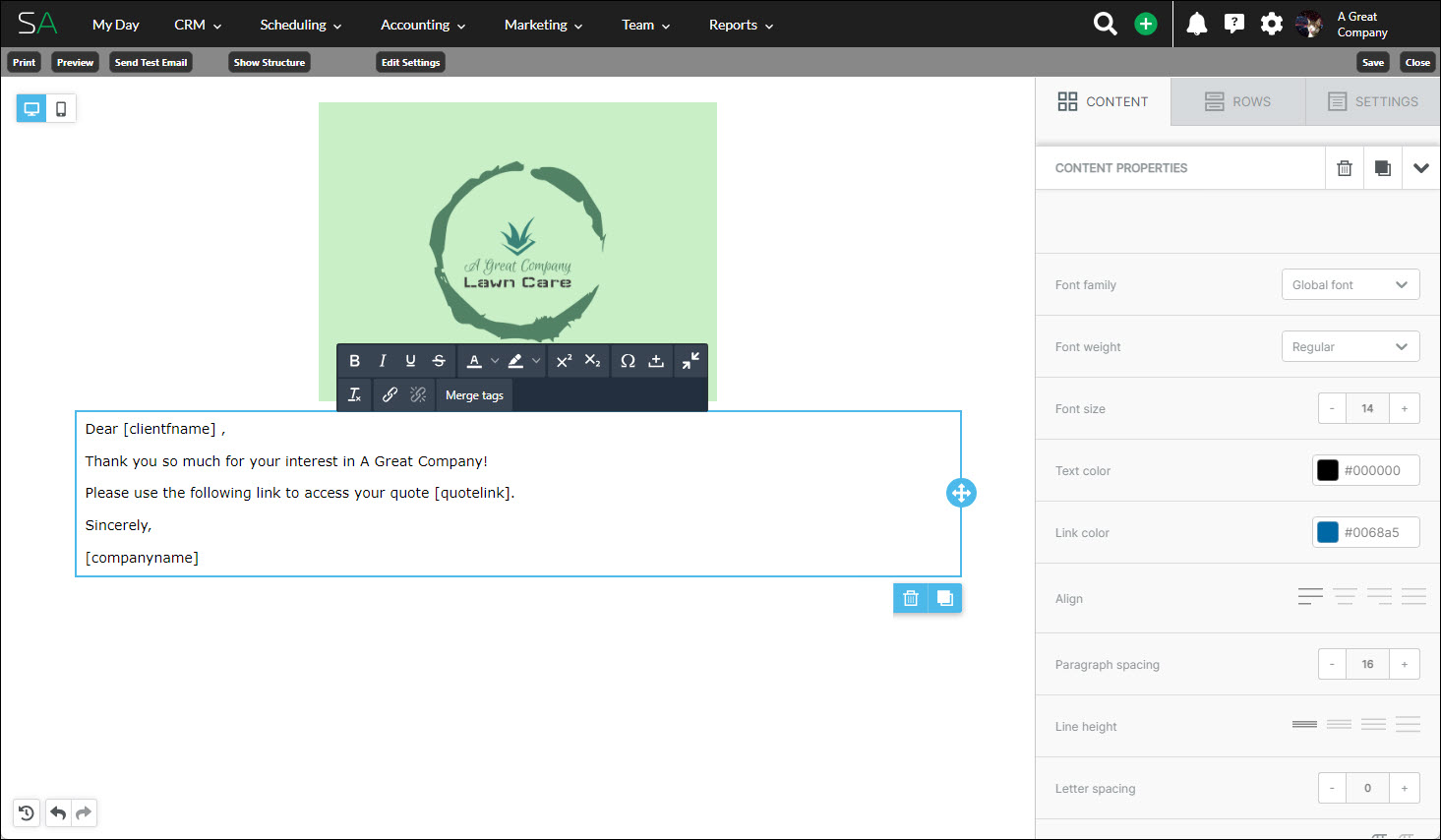 Create Estimate Emails