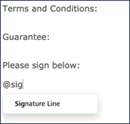 Estimate Document - Add a Signature Line