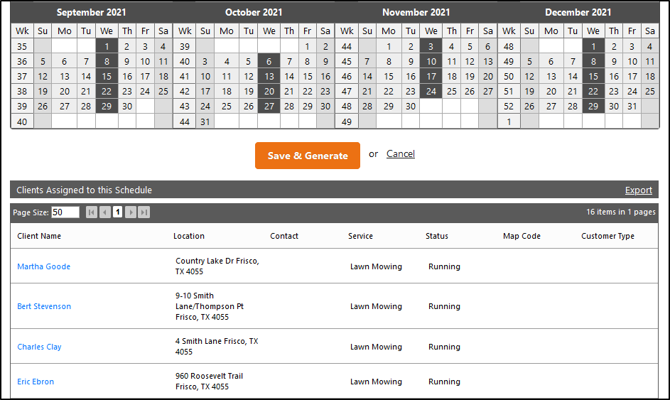 Add a Master Schedule